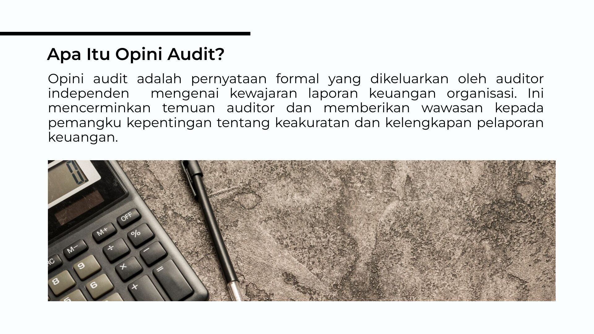 Jenis-Jenis Opini Laporan Audit – SITOHANG & BASUTON